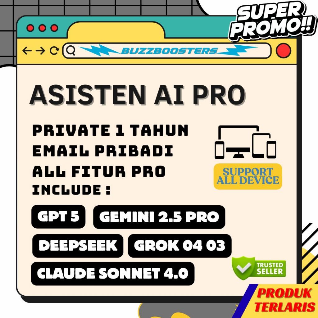 Jual panduan GPT 5 AI PRO 1 TAHUN PRIBADI INCLUDE GPT 5, GROK 4, CLAUDE ...