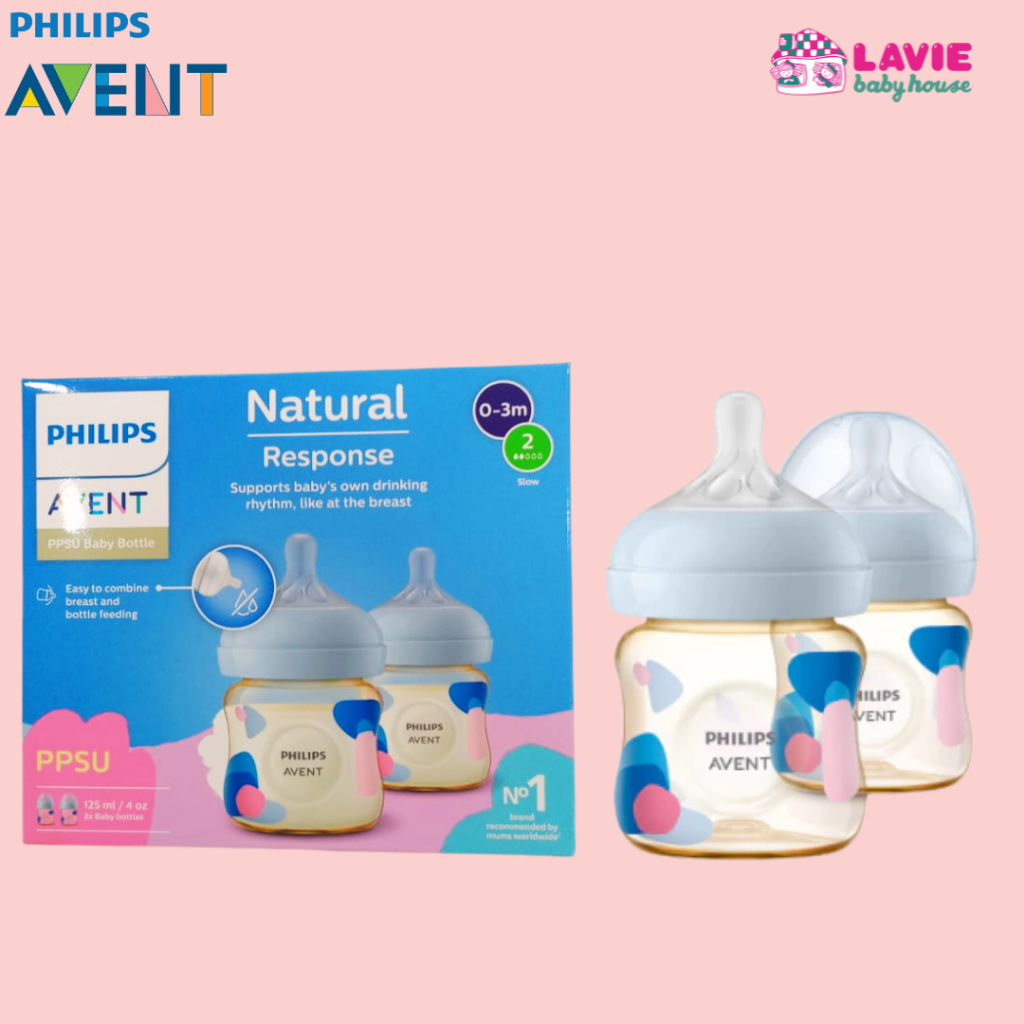 Jual Philips Avent Twin Botol Susu Bayi PPSU Natural Response 125ml ...