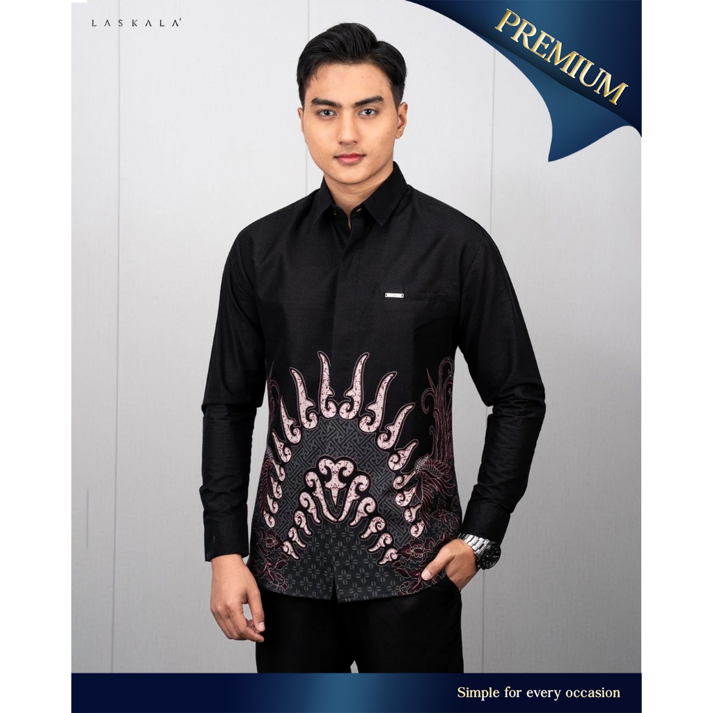 Jual Laskala Batik Premium Batara Kemeja Batik Pria Slimfit Lengan ...