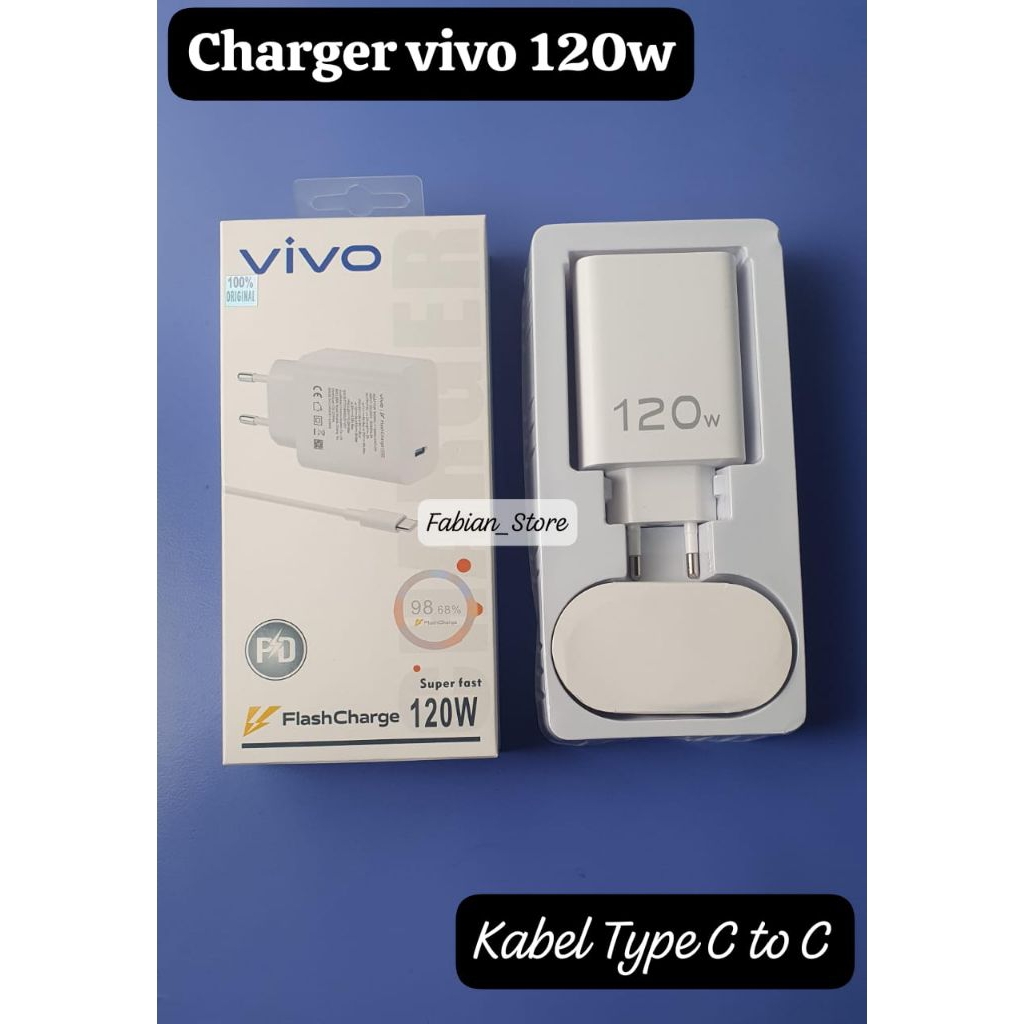 Jual CHARGER VIVO IQ00 11 / IQ00 12 ORIGINAL TYPE C 120 WATT FLASH ...