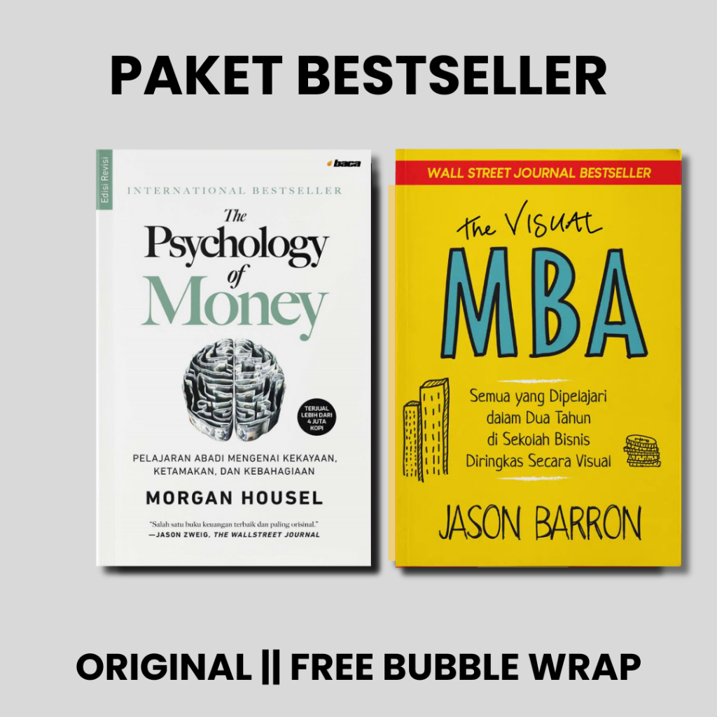 Jual Paket Buku The Psychology of Money + The Visual MBA SC | Shopee ...