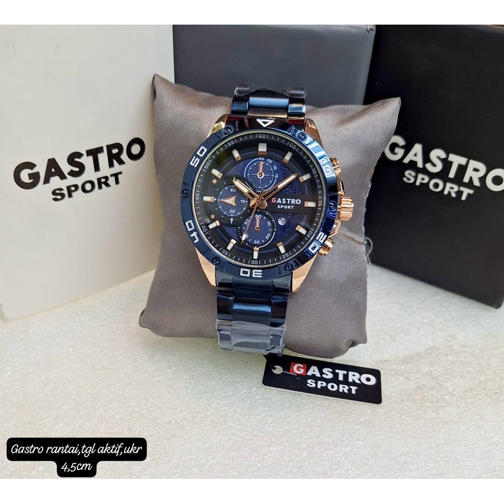 Jual GASTRO SPORT / JAM ORIGINAL PRIA RANTAI STEINLESS CHRONO OFF ...