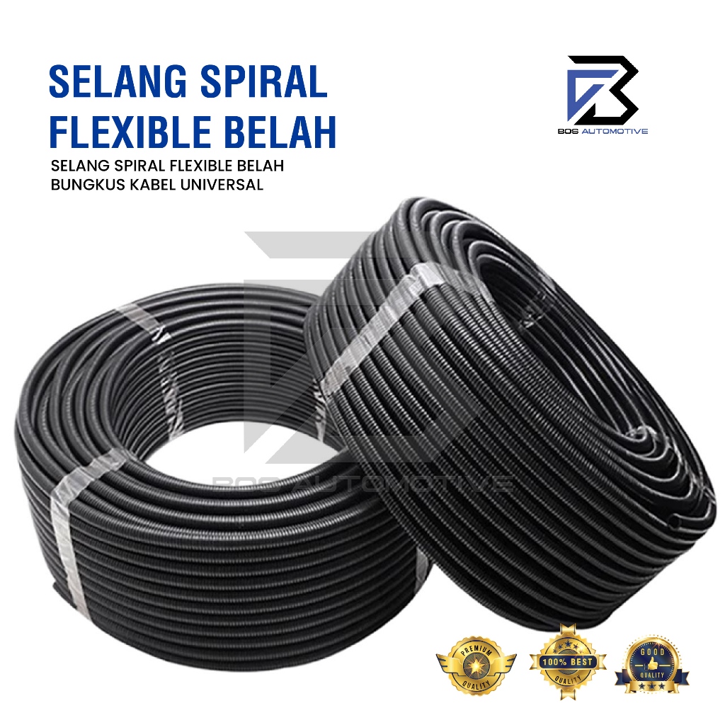 Jual Selang Spiral Flexible Belah 5mm 7mm 10mm 13mm 15mm 19mm 22mm 25mm ...