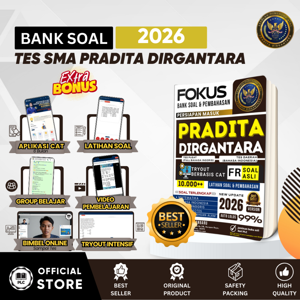 Jual PLC - Buku Persiapan Masuk SMA Pradita Dirgantara 2026 | Shopee ...
