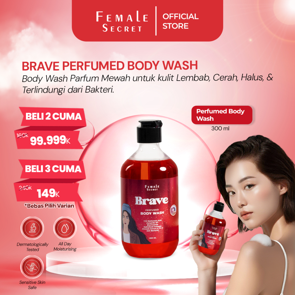 Jual FEMALE SECRET - Brave Body Wash 300ml | Sabun Mandi Mencerahkan ...