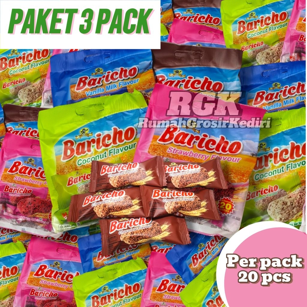 Jual Baricho Oat Snack Sereal 4 Variant Rasa 1 Pack isi 20pcs | Shopee ...