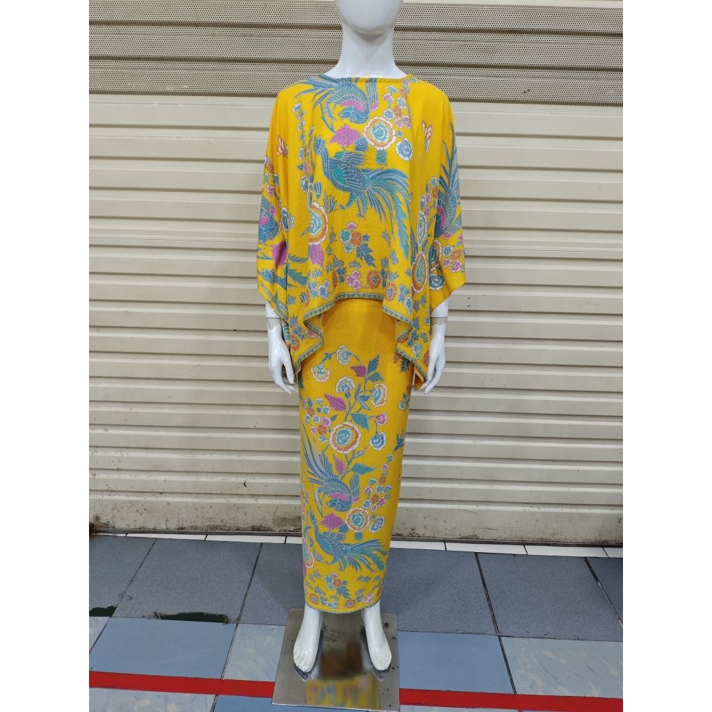 Jual satu setel batik Dobby wanita ( warna kuning) | Shopee Indonesia