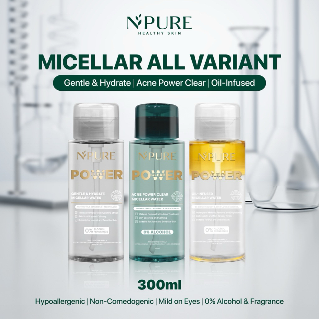 Jual (300ml) NPURE MICELLAR WATER 300 ml Acne Power Clear gentle ...