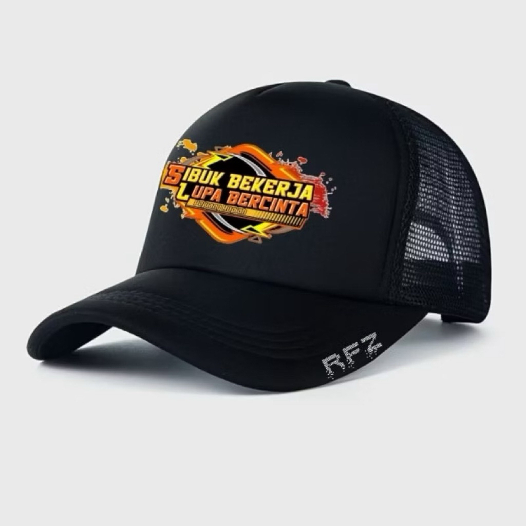 Jual Topi Jaring sibuk bekerja lupa bercinta Sablon Dtf Costum | Shopee ...