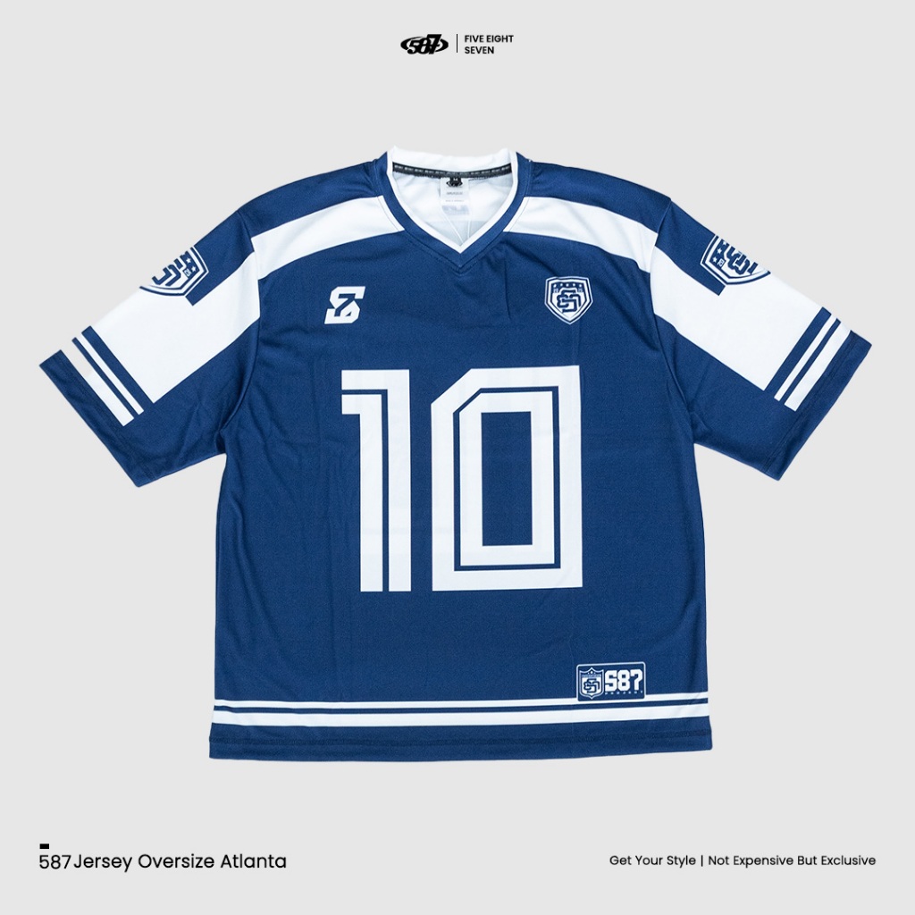 Jual 587 - Jersey Oversize Atlanta 10 Biru | Shopee Indonesia