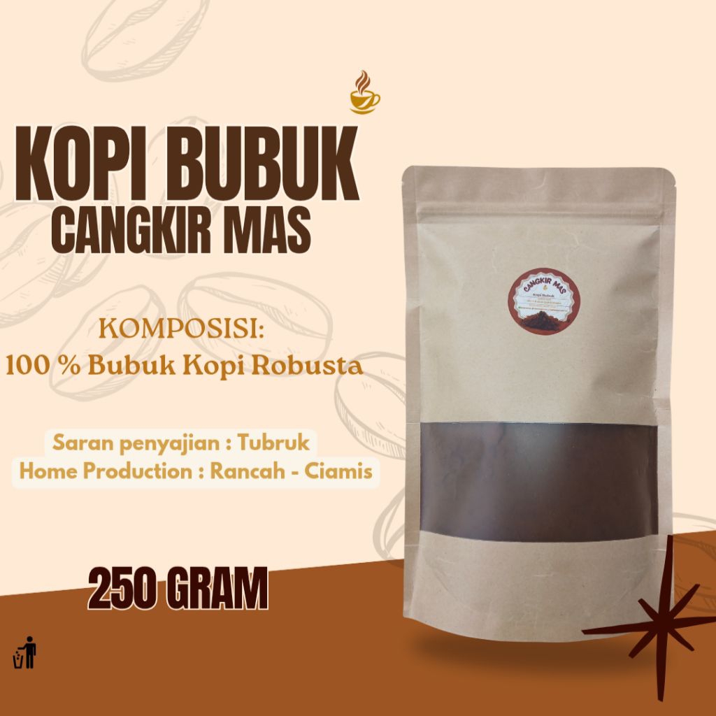 Jual Bubuk Kopi Robusta Pure 100% Tanpa Campuran - 250 Gram (Kopi Bubuk ...