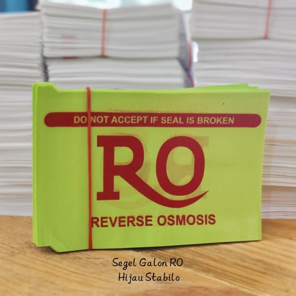 Jual Segel Galon RO Hijau Stabilo Tulisan Merah 200 Pcs | Shopee Indonesia
