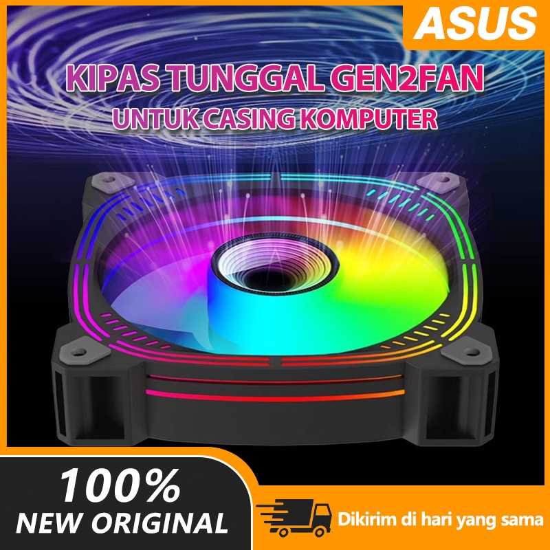 Jual ASUS Komputer CPU Fan Casing 12cm Shadow Black Led RGB Cooler ...