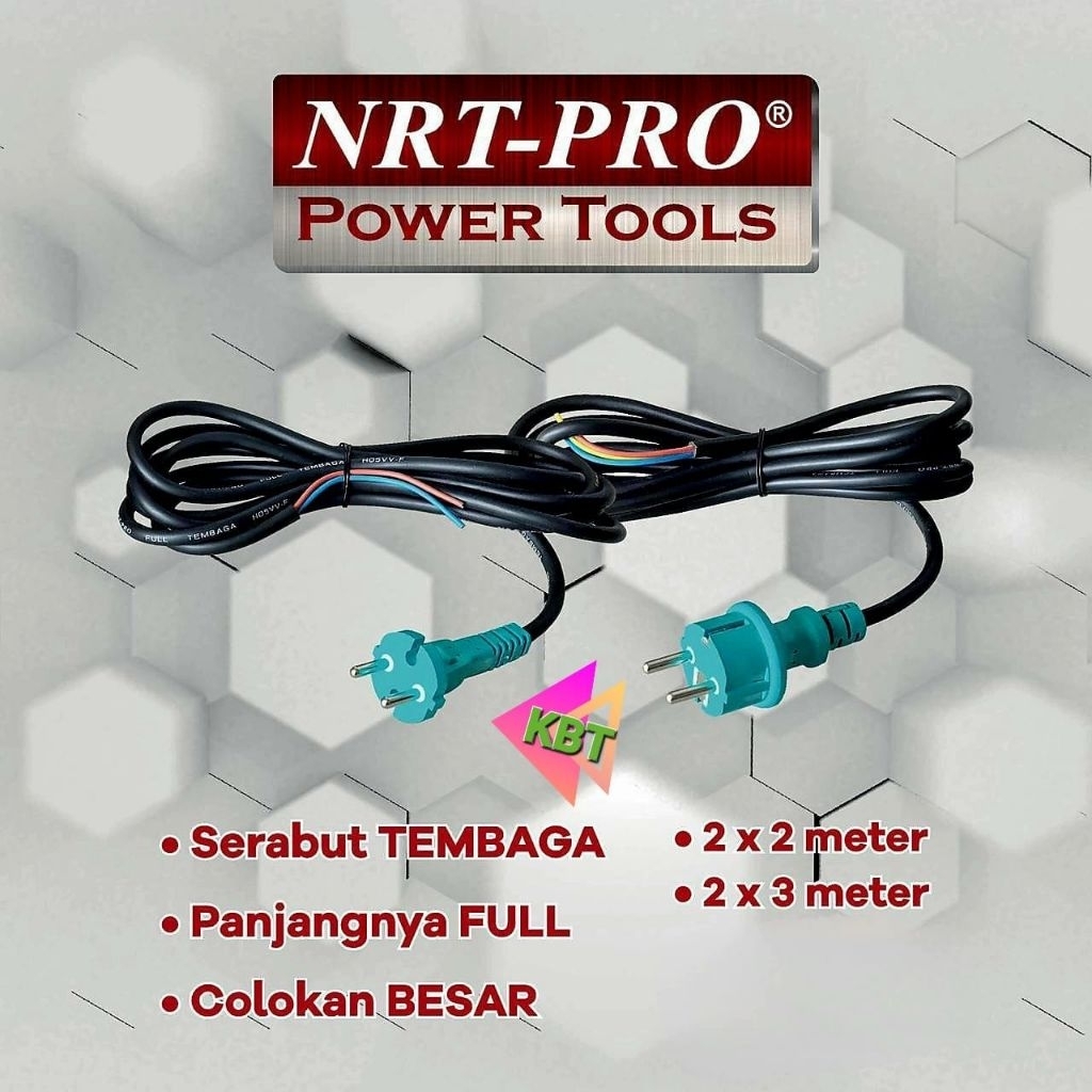 Jual Kabel power tools multifungsi NRTpro 2 x 2M tembaga | Shopee Indonesia