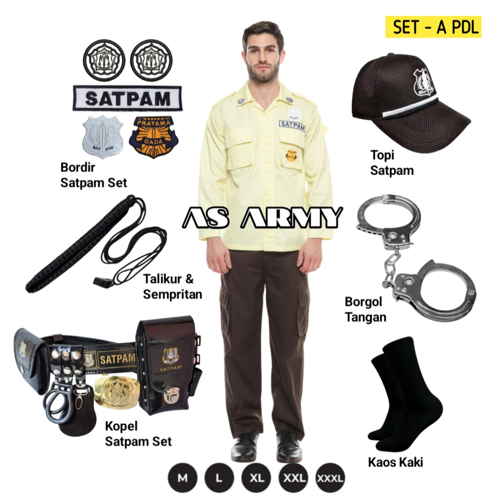 Jual GROSIR SERAGAM SATPAM PDL PDH PAKET LENGKAP SERAGAM SECURITY ...