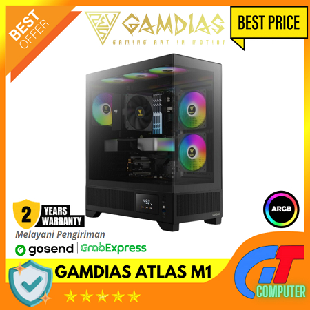 Jual GAMDIAS Atlas M1 Case - Tempered Glass Casing with Digital Display ...