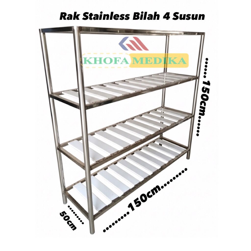 Jual Rak Stainless 4 Susun Serbaguna MBG | Shopee Indonesia