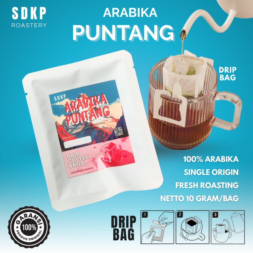 Jual Kopi Arabika Puntang - Drip Bag Sachet - Fresh Roast - Single ...