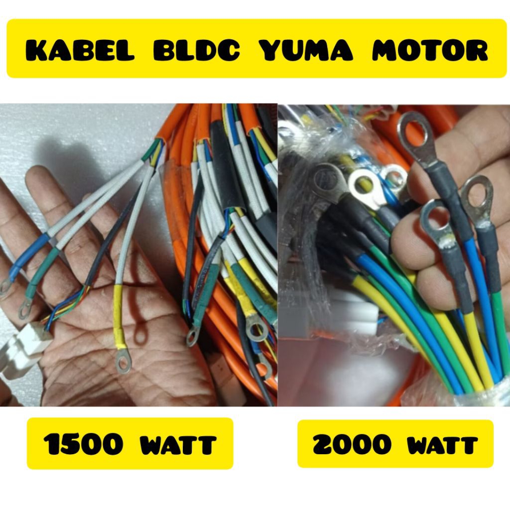 Jual kabel bldc yuma motor 1500 watt dan 2000 watt panjang 1.15 m ...