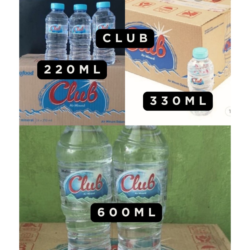 Jual Club air minum 220ml botol per karton (isi 24 botol) | Shopee ...