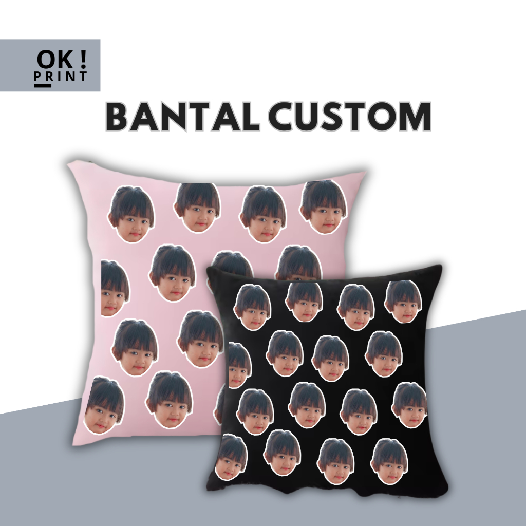 Jual Bantal Foto Custom Wajah Pattern Face Free Edit | Shopee Indonesia