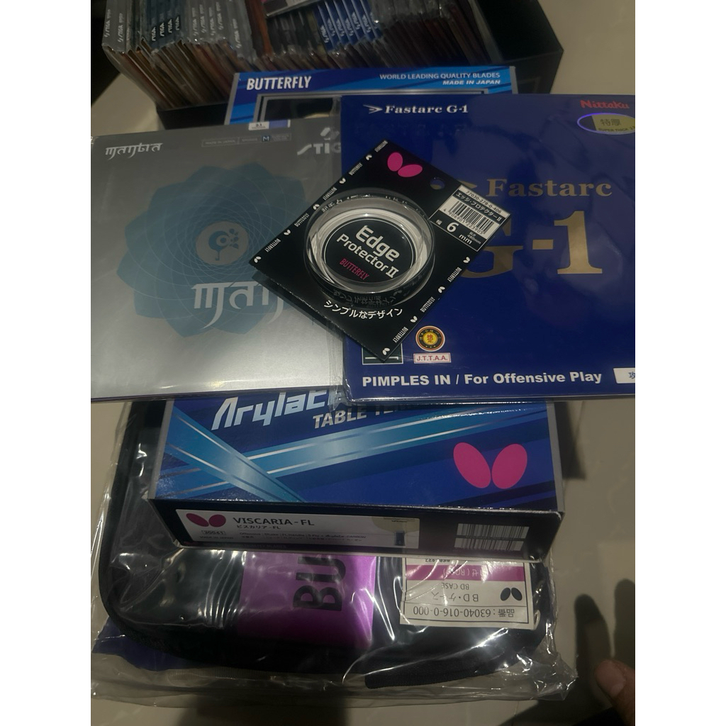 Jual Set Up Bat Viscaria ALC+Karet G1+Karet Mantra+Side Tape Butterfly ...