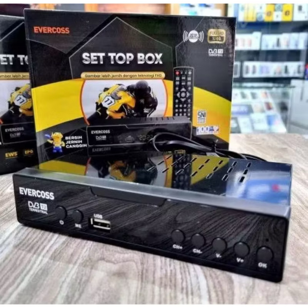 Jual NOISE BLACK / EVERCOSS MAX Kuning Set Top Box Receiver STB DVB T2 ...