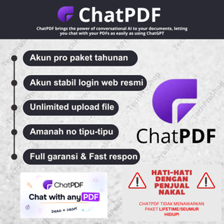 Jual ChatPDF Premium Plus | PDF AI | Summarise PDF & Answer Questions | Upload PDF | Chat with ...