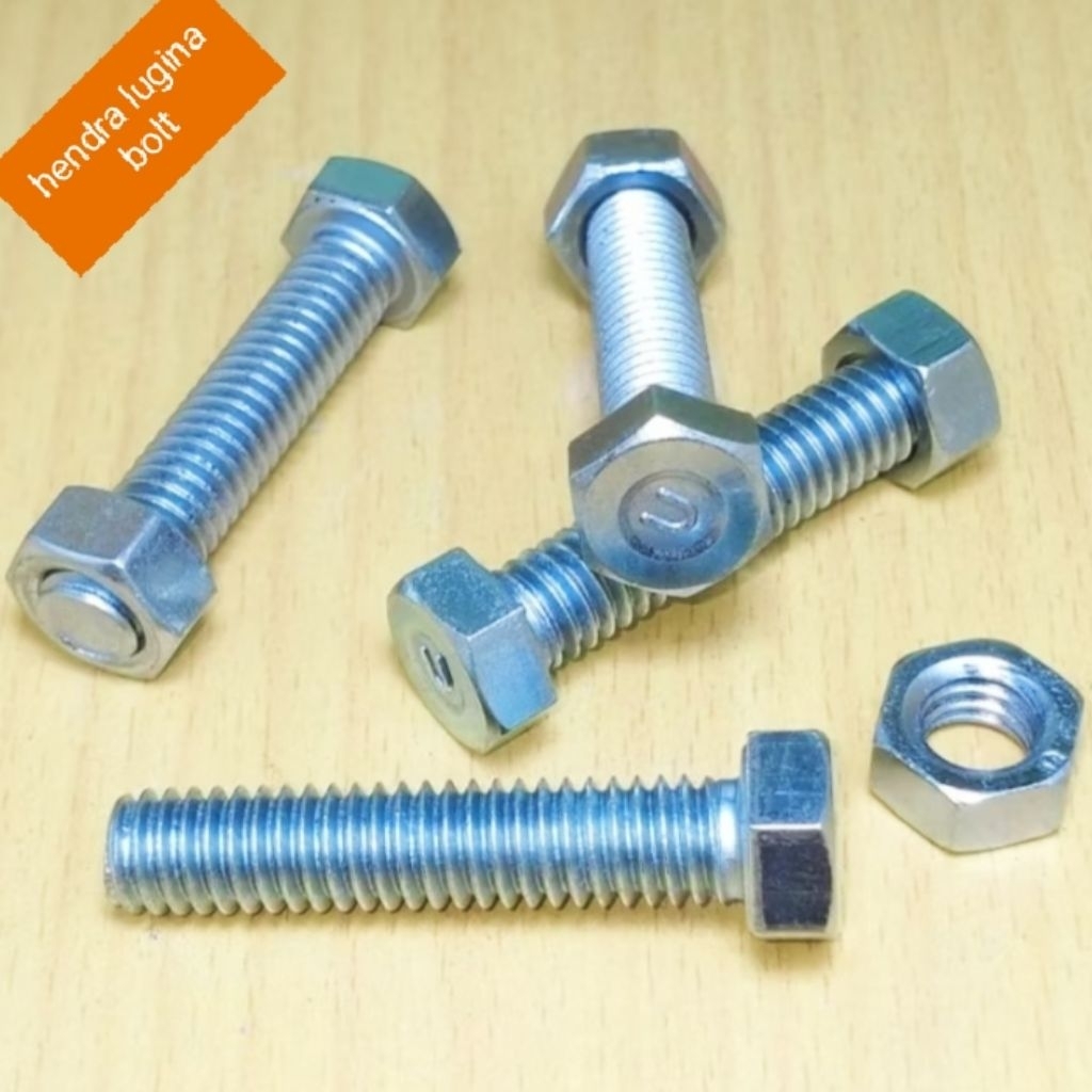 Jual baut mur #8x40 drat kasar baut mur 5/16x1"1/2 kunci 12 baut unc ...