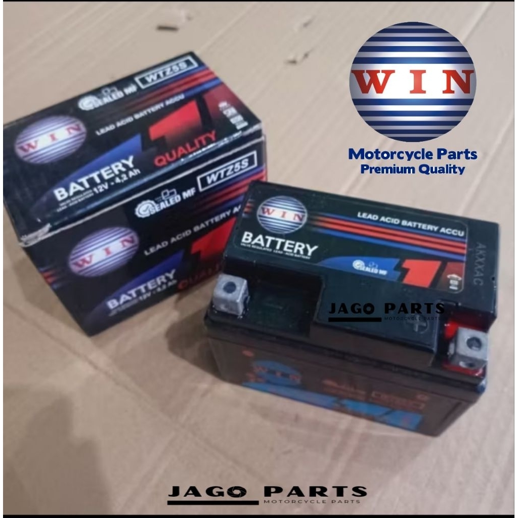 Jual Aki | Battery WTZ5S GTZ5S Kering Accu MF Beat Supra X 125 Karisma ...
