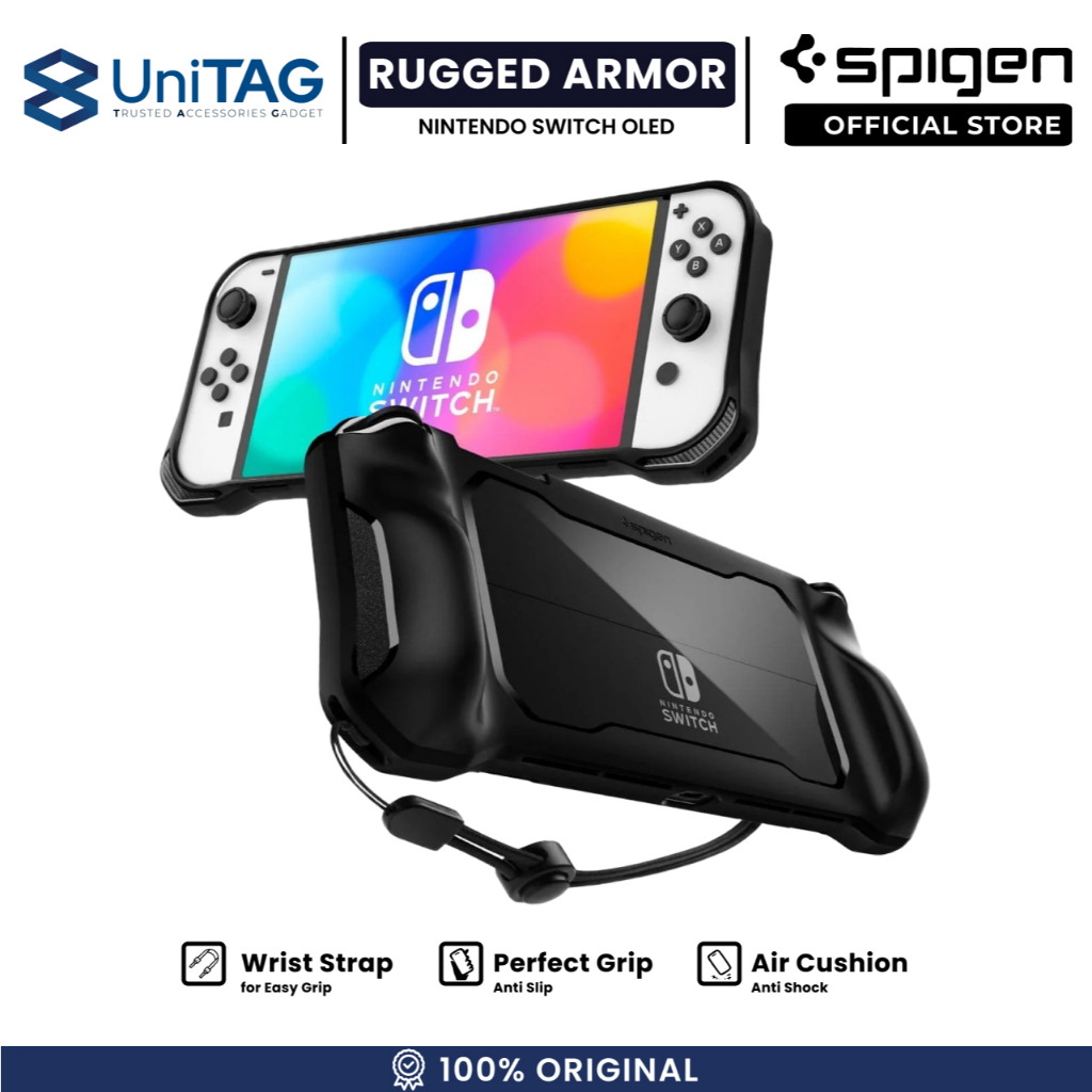 Jual Case for Nintendo Switch 2 Oled Spigen Rugged Armor Protective ...