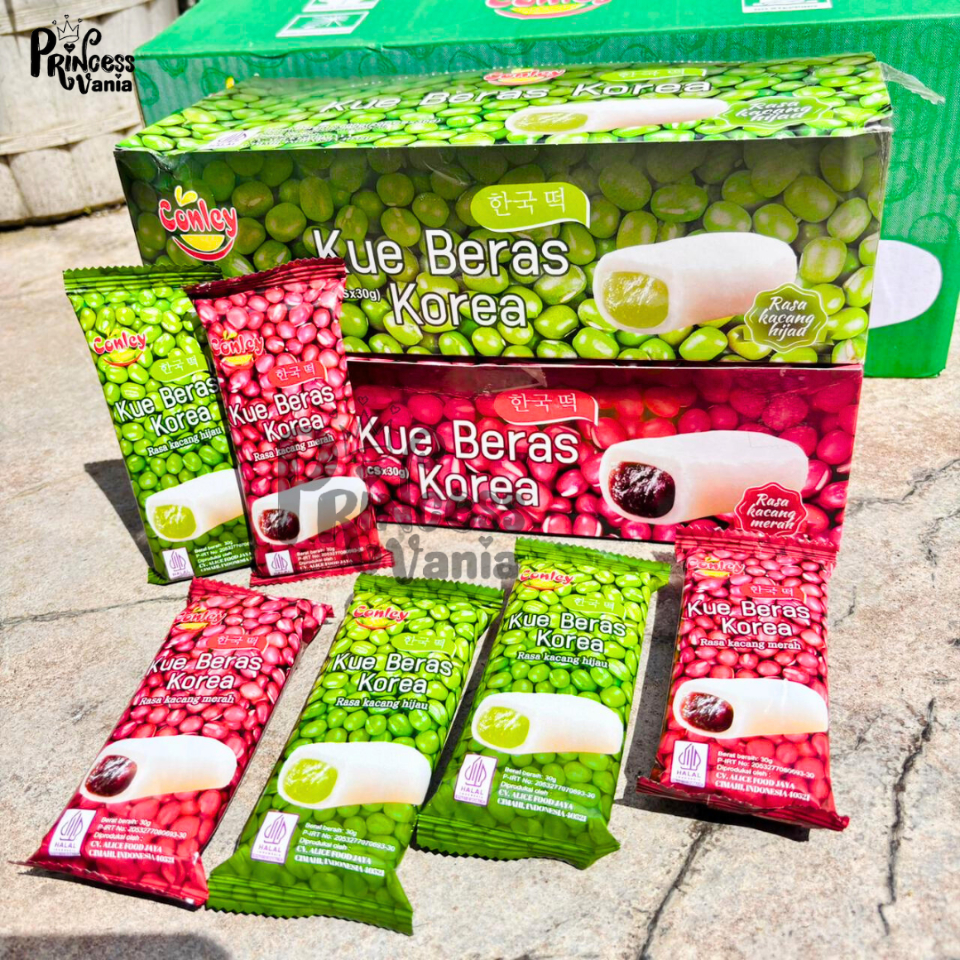 Jual KUE BERAS KOREA CONLEY 1 PACK ISI 20PCS MOCHI RASA KACANG MERAH ...