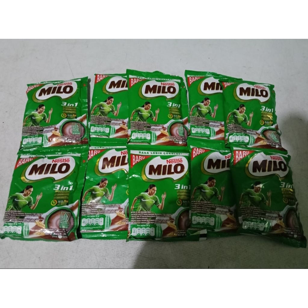 Jual Milo 3in1 sachet 34gr & Milo Active Go sachet 22gr | Shopee Indonesia