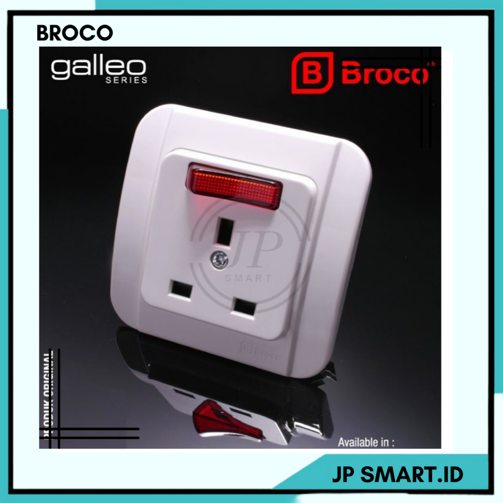 Jual Broco Stop Kontak AC 13A Tipe G155 Galleo Model Sambungan Untuk ...
