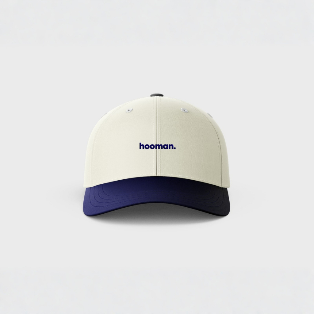 Jual Hooman Ecru & Navy Logo Cap | Shopee Indonesia