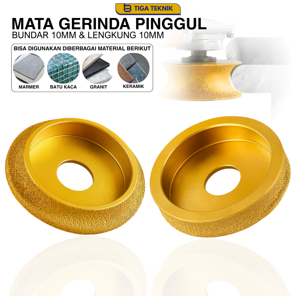 Jual Mata Pinggul Granit, Mata Bevel Granit Bullnose 10mm Roda Gerinda ...
