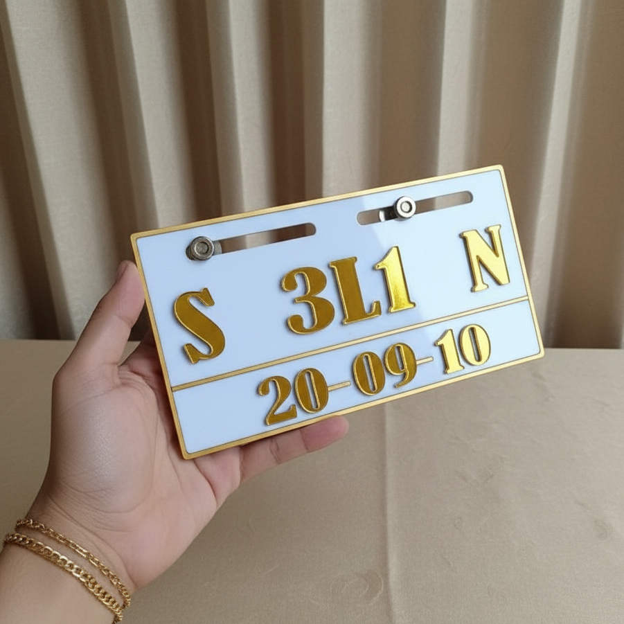 Jual Bisa Custom Nama Kalian/Plat Nomer Sepeda Listrik Custom Akrilik ...