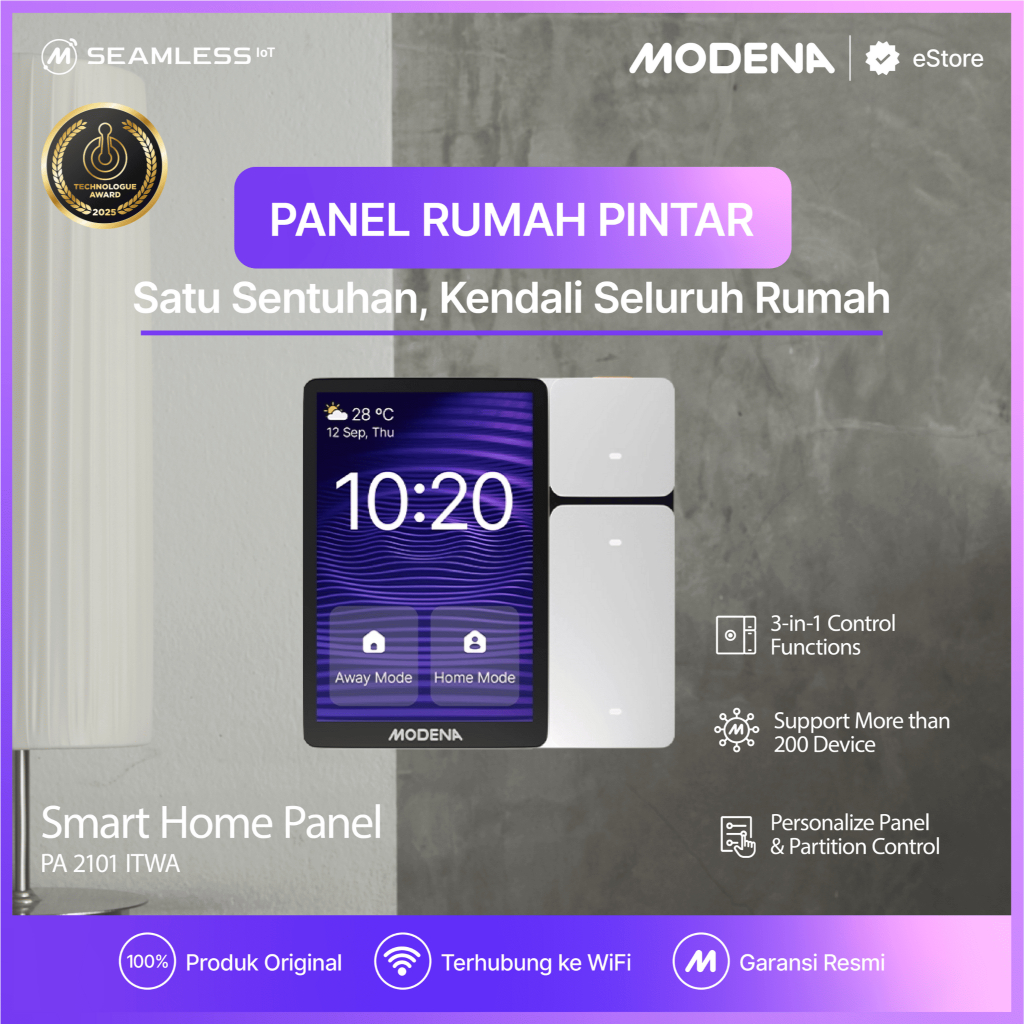 Jual MODENA Seamless Smart Home Panel The Hub - PA 1221 ITWA | Shopee ...