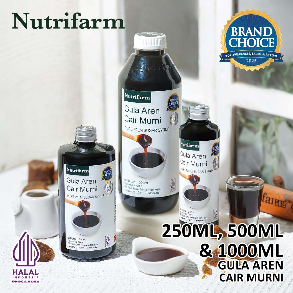 Jual Nutrifarm Gula Aren Cair 250ml 500ml 1000ml | Shopee Indonesia