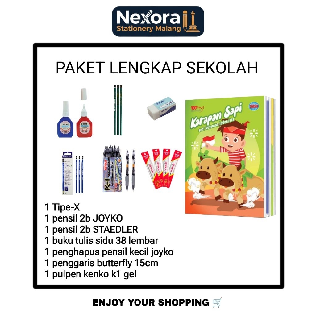 Jual Paket Perlengkapan Sekolah Lengkap Murah – Buku SIDU 38 Lembar ...