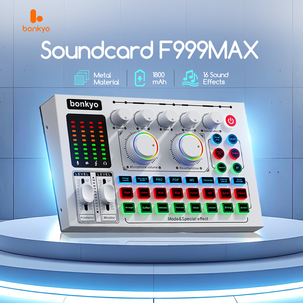 Jual Bonkyo F999MAX sound card live broadcast equipment full set ...