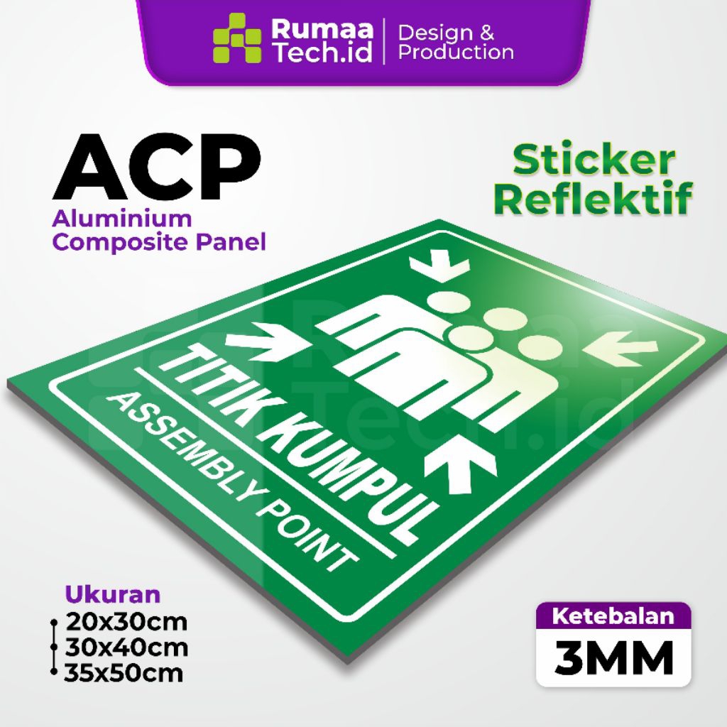 Jual SIGN BOARD TITIK KUMPUL ACP // ALUMUNIUM // ACP 3MM //STICKER ...