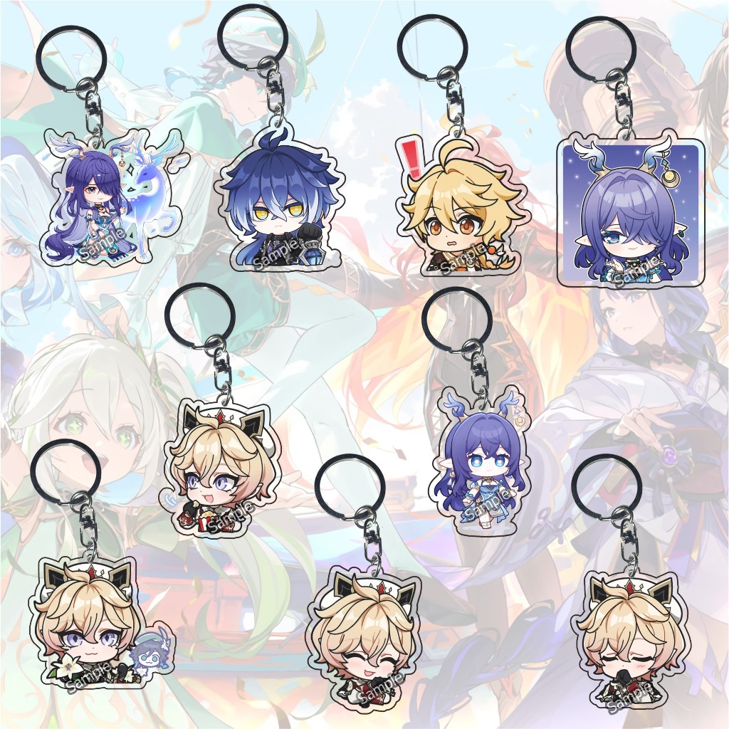 Jual key chain Genshin Impact Aether - Lauma -furinnzu -Dahlia- - Key ...