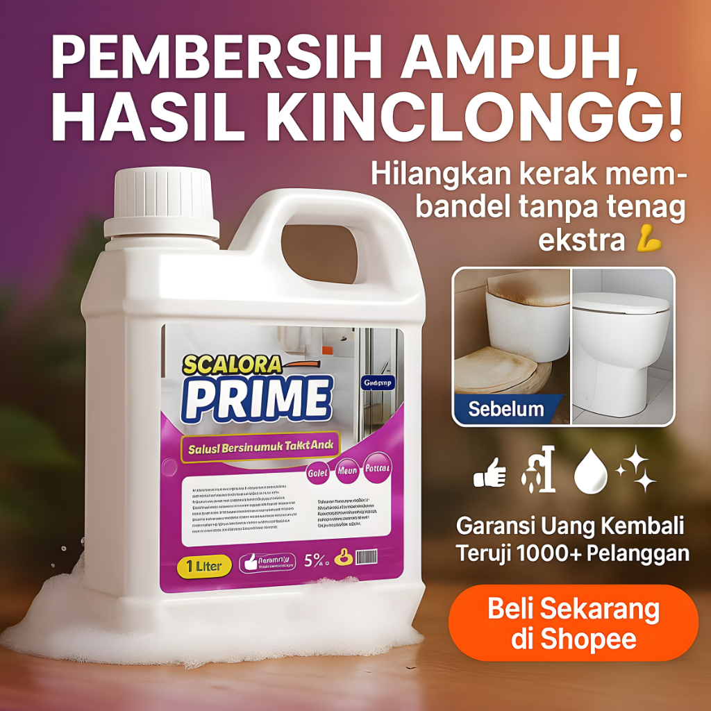 Jual Scalora Prime - Cairan Pembersih Kerak Kamar Mandi 1 Liter ...