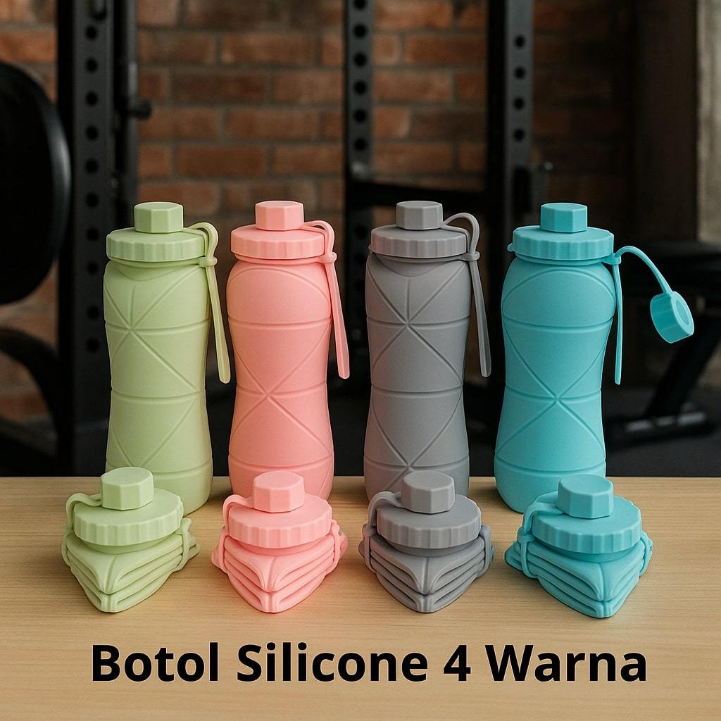 Jual Botol Minum Lipat Origami Silikon 600ml-Botol Minum Lipat Silicone ...