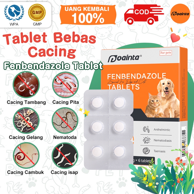 Jual PUAINTA Obat Cacing Kucing Anjing Tablet Obat Cacing Untuk Kucing ...