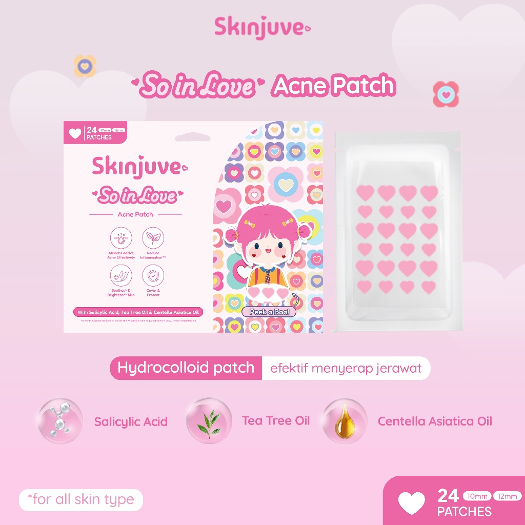 Jual Skinjuve Acne Patch - So in Love 24 pcs (Hydrocolloid Patch For ...