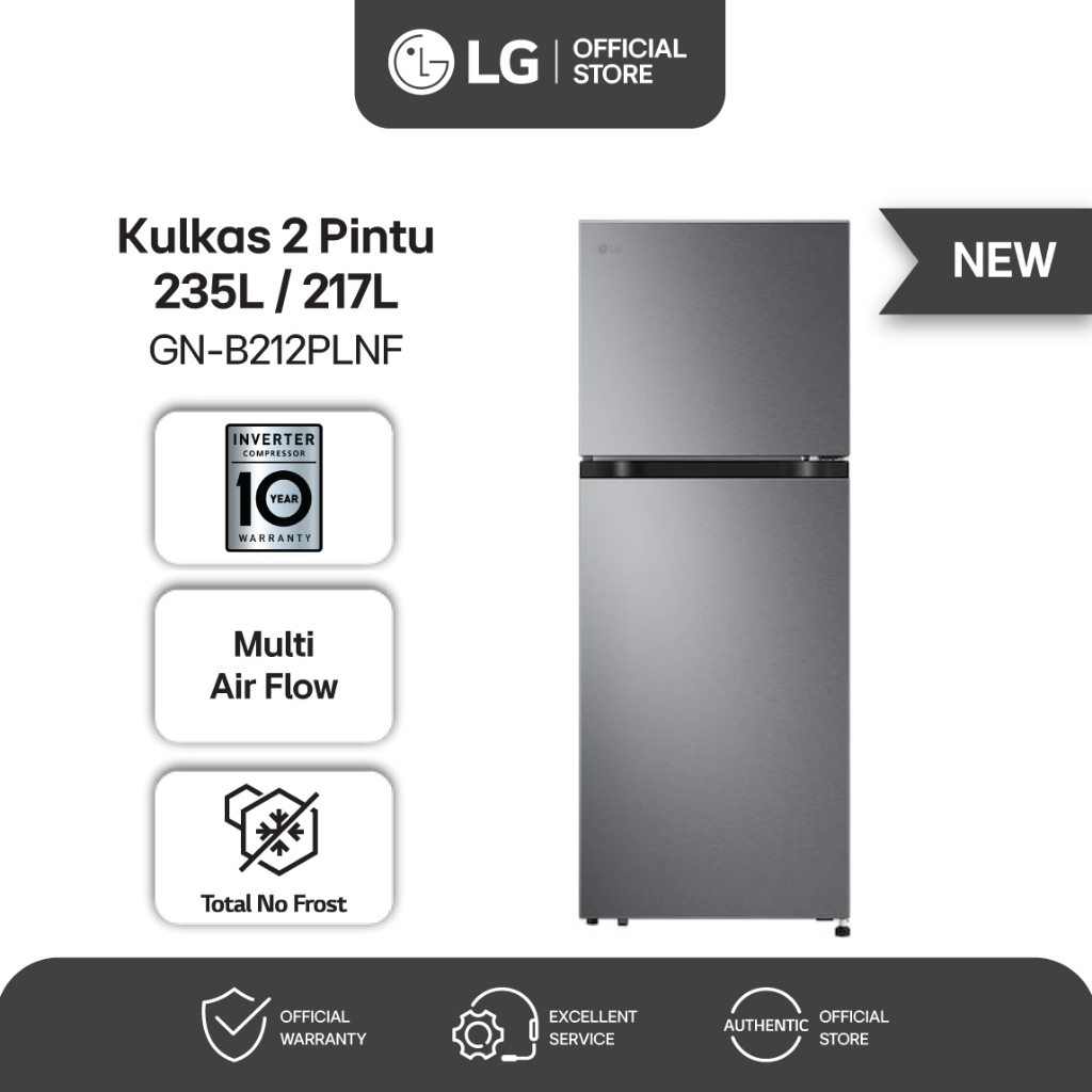 Jual LG Kulkas 2 Pintu 235L / 217L Inverter Compressor - Multi Air Flow ...