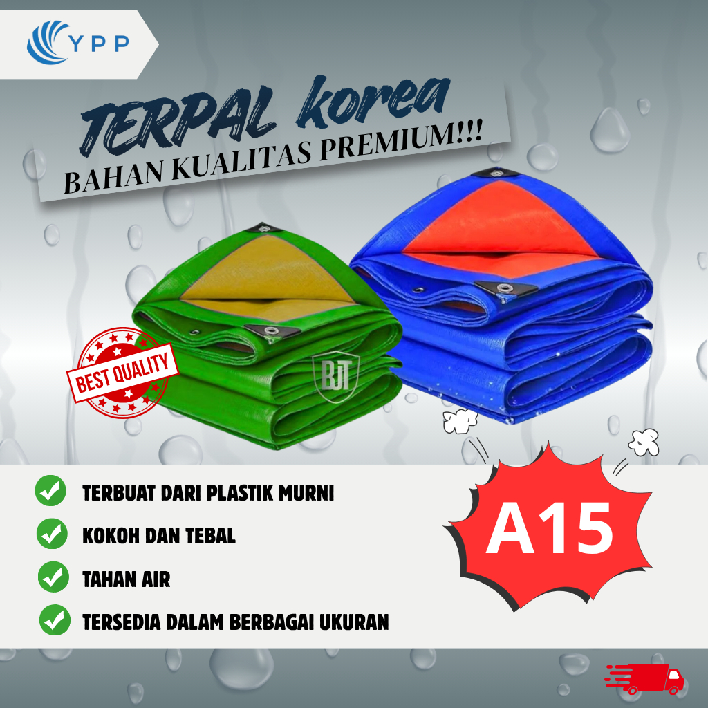 Jual TERPAL KOREA A15 HIJAU TERSEDIA UKURAN 2×3 3×3 3×4 3×5 UNTUK TEROP ...