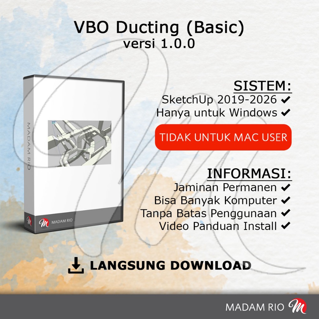 Jual VBO Ducting Basic Plugin SketchUp Full Versi Permanen | Shopee ...